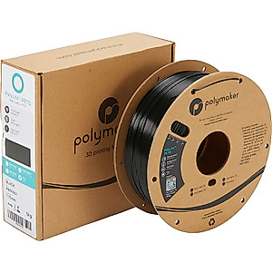 Polymaker PETG Filament 1.75mm, 1kg Strong PETG 3D Printer Filament Black - PolyLite PETG Black 3D Printing Filament 1.75mm, Dimensional Accuracy +/- 0.03mm, Print with Most 3D Printers