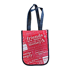 Lululemon Red Tote Manifesto Black Handle Tote Bag