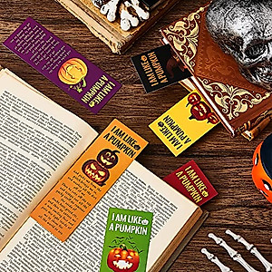 Halloween Bookmarks Pumpkin Bible Verses Bookmarks Christian Bookmarks Religious Book Markers for Women Girl Book Lovers Church Baptism Gifts Christian Gifts Halloween Bible Bookmark (60)
