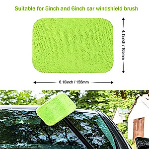 X XINDELL Windshield Glass Cleaning Tools, Microfiber Cloth Car Cleaning Tool with Extendable Handle with Washable Reusable Cloth Pad(7 Pack)