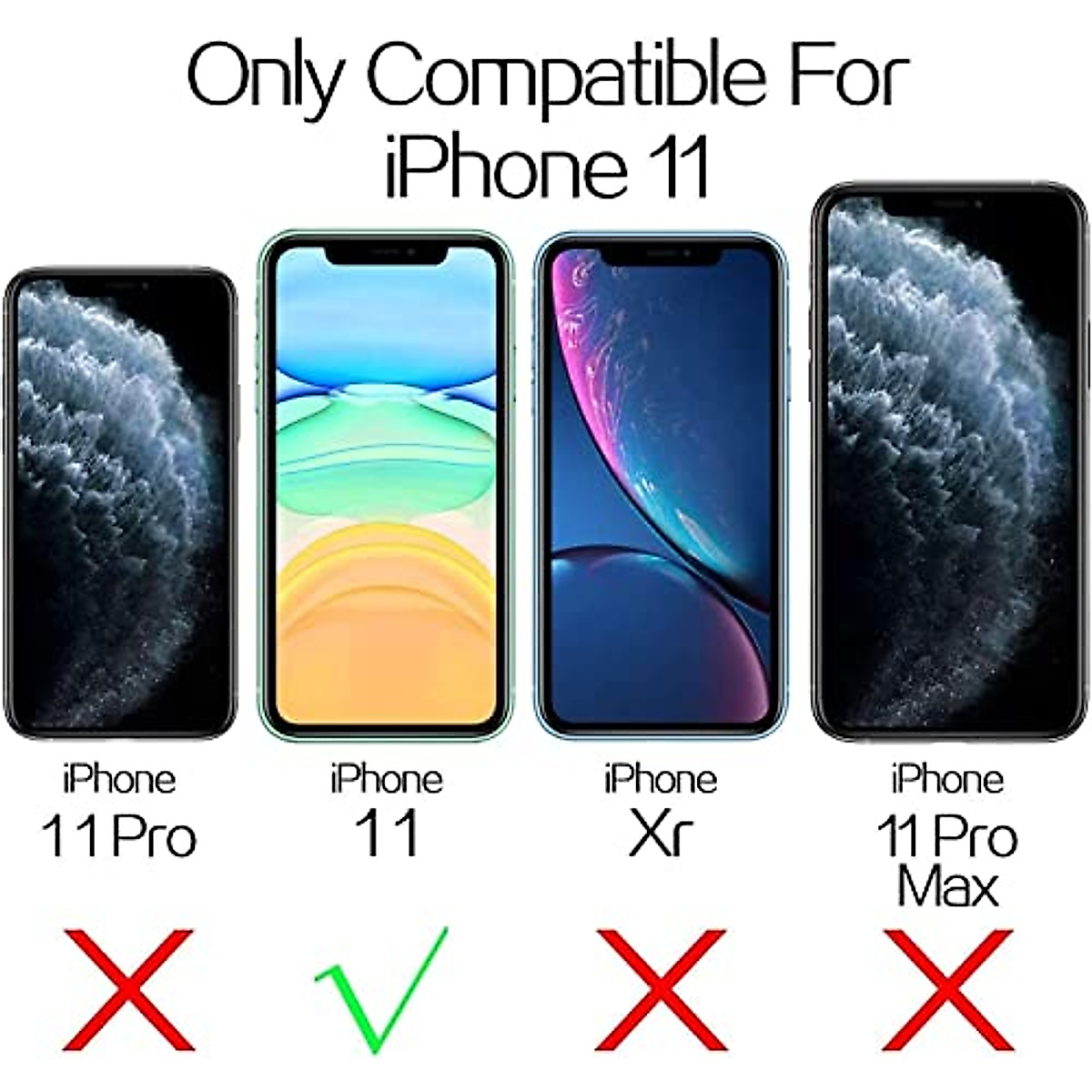 NZND Case for iPhone 11 with Built-in Screen Protector (6.1 inch, 2019) Ring Holder/Wrist Strap, Full-Body Protective Shockproof Rugged Bumper Cover, Impact Resist Durable Case (Glitter Rose Gold)