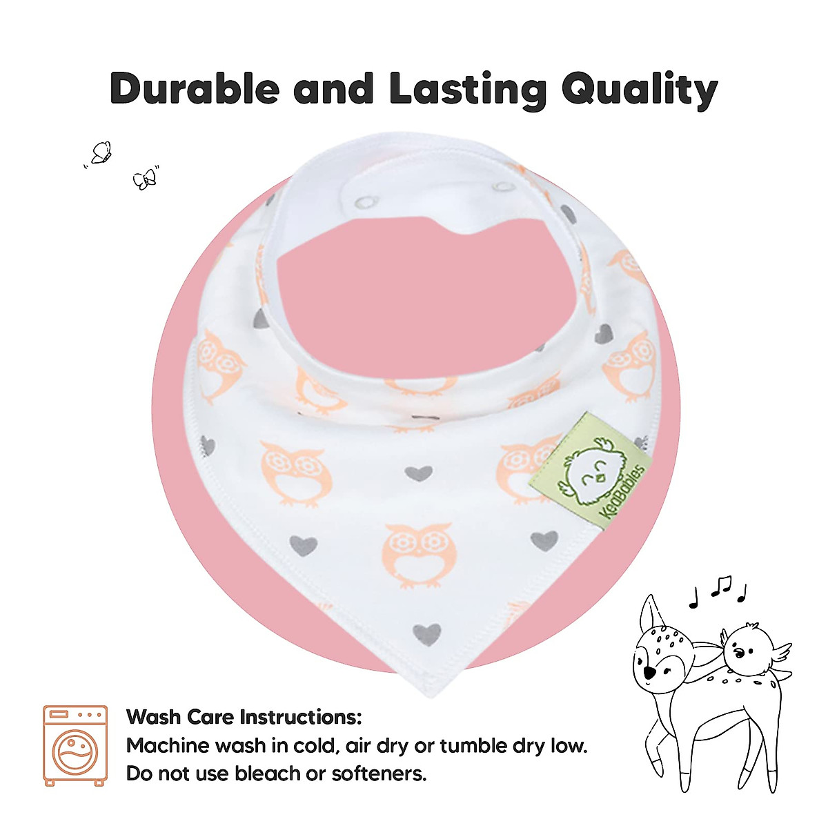 8-Pack Organic Baby Bandana Drool Bibs for Girls - Super Absorbent Baby Bibs for Baby Girls, Baby Boys, Soft Cotton Bandana Bibs, Baby Drool Bib, Teething Bibs for Infant, Toddler, Bib(Pink Dreams)