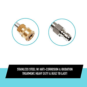 EDOU Direct Pressure Washer Extension Wand 17" | Stainless Steel | 1/4" Quick-Connect | 4,000 PSI Max Working Pressure | Ideal for achieving More Reach for Your Power Washer Hose or Surface Cleaner