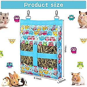 2 Pieces Guinea Pig Hay Bag Washable PET Hay Feeder Bag with 2 Holes Cute Small Animal Hanging Feeder Sack Storage for Bunny Guinea Pig Chinchilla Hamster Small Pets (Bird, Alpaca)