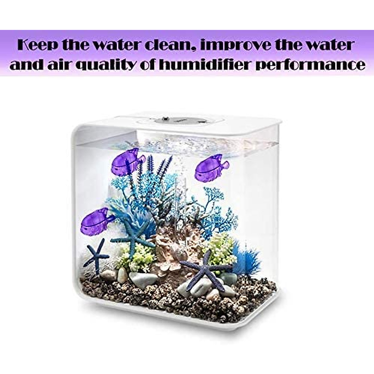FITORCH 10PCS Universal Humidifier Tank Cleaner, Warm & Cool Mist Humidifiers, Fish Tank，Compatible with Drop, Droplet, Adorable, 1.75" x2.55" (Purple)