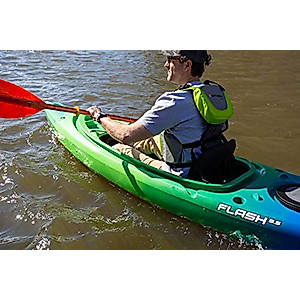 Perception Flash 9.5 | Sit Inside Kayak for Fishing and Fun | Two Rod Holders | Multi-Function Dash | 9' 6" | Earth (9331900190)