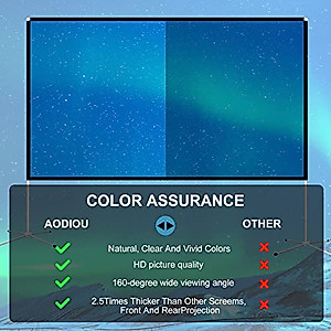 Projector Screen and Stand 100 Inch Portable Outdoor Projection Screen 16:9 4K HD Movie Projection Screen with Carry Bag for Indoor Outdoor Home Theater Film Night Party Camping Foldable Anti Crease