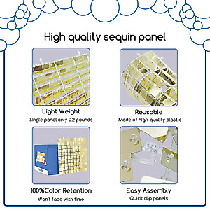 COKAOBE Hot Pink Shimmer Wall Backdrop, 30PCS Square Sequin Shimmer Backdrop Panel, Photo Backdrops for Birthday, Anniversary, Wedding, Graduation & Bachelorette Party Decoration