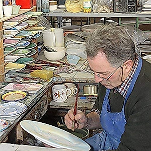 Handmade Italian 3 Wick Candle Scented Decorative Bowl w/Lid (4.25”) - Hand Painted Soy Candle Wax Inspired by Modigliani POP Collection – 40 Hour Burn Long Burn Candle w/Seaside Garden Scent