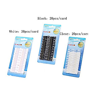 Cable Clips with Strong Self-Adhesive Pads - No Tools Required | Organize Cords and Wires for a Clean, Beautiful Home or Office Set of 20 (Clear)