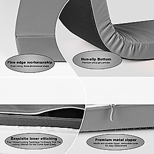 Millsilo Bench Cushion for Indoor Outdoor Furniture, Non-Slip Window Seat Cushions,Piano Shoe Storage Bench Pads, Water Repellent Picnic Kitchen Dining Long Chair Cushion 36x14x4inch Dark Grey