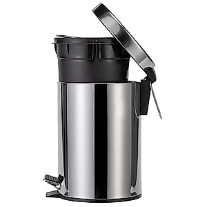 Croydex 536184 Chrome Britannia Three Litre Pedal Bin