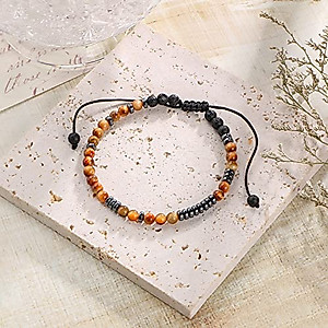 JoycuFF Tigers Eye Morse Code Bracelets For Granddaughter Women Birthday Gifts For Granddaughter From Grandma For Birthday Graduation Christmas Wrap Strand Bracelet Women Jewelry