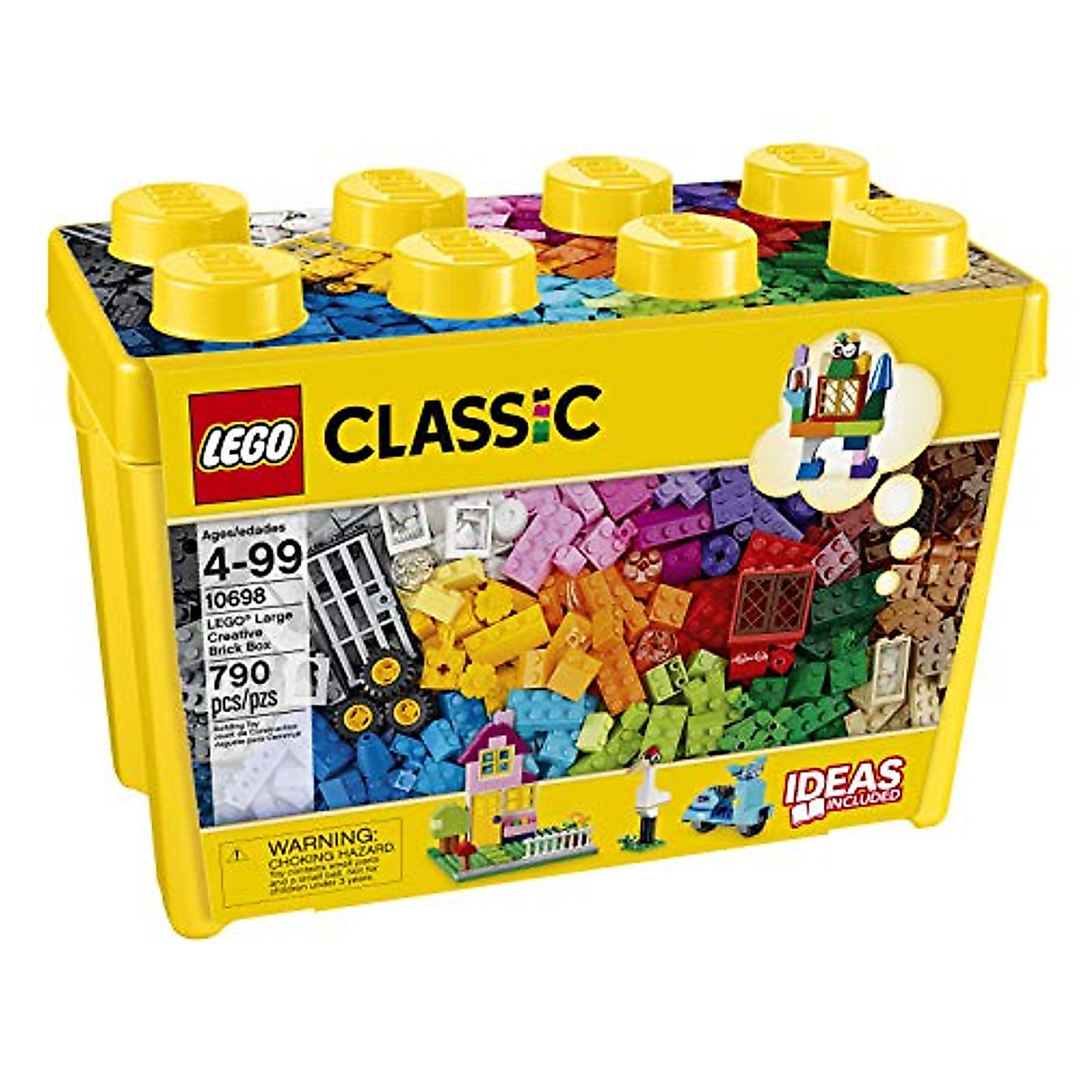 LEGO Classic Large Creative Brick Box Building Set, Toy Storage Solution for Home or Classrooms, Creative Toy for Back to School, Interactive Building Toy for Kids, Boys and Girls Ages 4 and Up, 10698