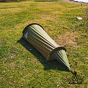 MCETO Upgrade 1 Person Ultralight Bivvy Tent, Ventilation Backpacking Outdoor Camping Bivy Sacks Sleeping Bag Tent Hiking Adventure Equipment