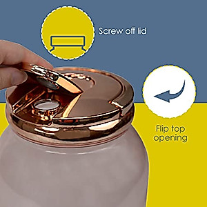 Drink Dispenser, Rose Gold (Single Pack) By Home Basics | Plastic Drink Dispenser, With Spigot and Carrying Lid