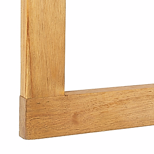 Safavieh PAT7045A Outdoor Collection Owens Natural teak wood Balcony Hanging Half Table