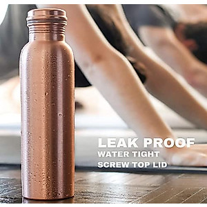 2activelife-Copper Water Bottle (34 Oz) Immunity Booster |Ayurvedic Copper Vessel - Drink More Water and Enjoy The Health Benefits Immediately/Yoga Bottle