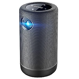 ANXONIT Portable Projector,DLP Pico Mini Projector with Bluetooth HDMI,200 ANSI Lumen,Smart Android 8.1,Auto Focus,Rechargeable Battery (Black)