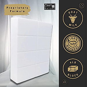 Craft & Nature 4 LB All Natural Unscented Goat Milk Moisturizing Glycerin Melt And Pour Soap Base for Soap Making