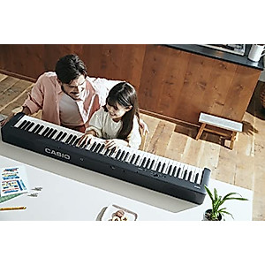 Casio CDP-S160 88-Key Compact Digital Piano - Black Bundle with Adjustable Stand, Bench, Instructional Book, Austin Bazaar Instructional DVD, Online Piano Lessons, and Polishing Cloth