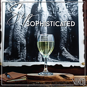 LAV 8.25 Ounce White Wine Glasses | Empire Collection – Thick and Durable – Dishwasher Safe – Perfect for Parties, Weddings, and Everyday – Great Gift Idea – Set of 12 Small White Wine Glasses