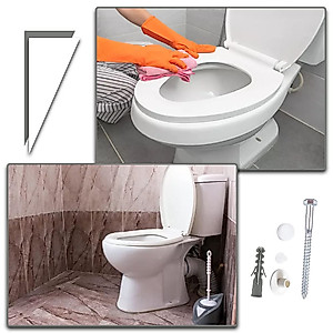 2 Sets Toilet Bidet Anchor Bolts Set Bathroom Toilet Pan Floor Fixing Kit Floor Toilet Pan Fixing Kit for Floor Fixing Pan or Bidets into a Variety of Solid Building Materials