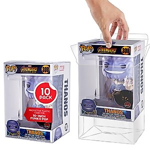 EVORETRO Funko Pop Protector - 10-Pack - Funko Pop Display Case - Glow in The Dark Edges Compatible with All Standard 4" Funko Pop Figures, 0.40 mm Thick & Stackable, Will Last for Years to Come.