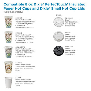 Dixie PerfecTouch Insulated Paper Hot Coffee Cups by GP Pro, 8 oz,50/pack