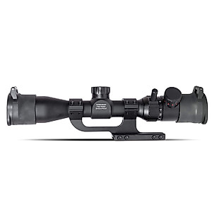 Monstrum 3-9x32 Rifle Scope with Rangefinder Reticle | ZR250 H-Series Offset Scope Mount | Monstrum Flip Up Lens Cover Set | Bundle