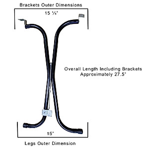 Class A Customs | 2 Pack | RV Folding Table Leg Black 27.5"
