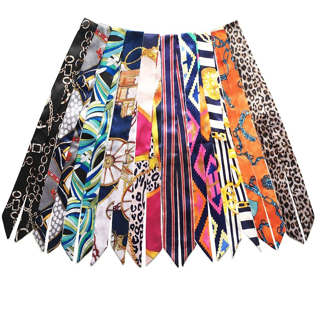 kcctoo 10Pack Scarf Bags for Women Handbag Scarfs Band Hair Neck Scarves Fashion Gifts