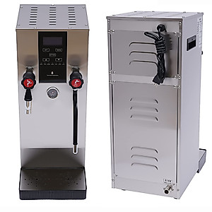 DNYSYSJ 2200W 12L Commercial Electric Milk Frother Automatic Steam Boiling Water Machine Milk Foam Espresso Machine for Coffee Milk Tea Dessert