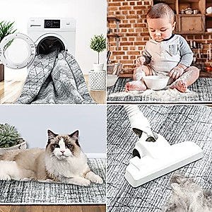 ROYHOME Area Rug Vintage Diamond Runner Rug Abstract Geometric Entryway Rug Washable Non-Slip Distressed Bedroom Mat Indoor Entrance Carpet for Living Room Kitchen, Grey, 2' x 6'