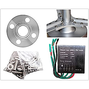 Gdrasuya10 Wind Turbine Generator 450W 12V DC with 3 Blades Wind Vertical Axis Turbine Generator AC Permanent Magnet Generator Wind Turbine Kit with Controller for Hybrid Wind Solar System