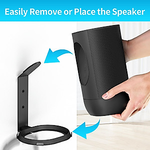 Yibracki Heavy-Duty Wall Mount Bracket for Sonos Move 2 and Move Mount Indoor/Outdoor Easy to Install Speaker Mount, Black