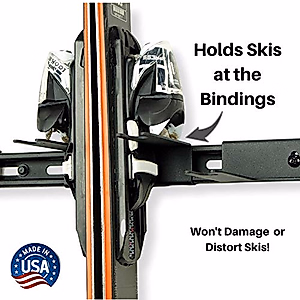 Koova Ski Rack For Garage Wall Storage | Indoor Ski Storage Racks | Ski Rack Garage Storage for Shed Organization | Pole Ski Holder & Winter Sports Organizer For Garage | Ski Hooks for Wall | USA Made