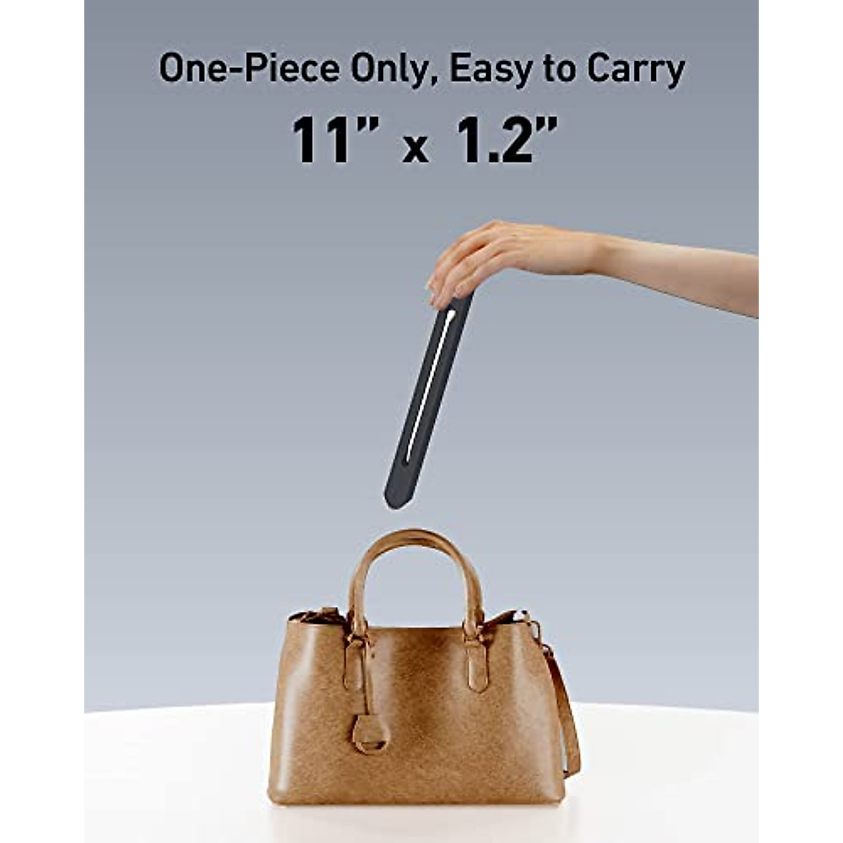 ergounion 3 in 1 Silicone Laptop Stand for Desk - Portable Computer Keyboard Stand for Ergonomic Typing/Reading, Pencil Case Holder for Apple Pencil, Measurable Laptop Riser 9"(24cm) - Midnight