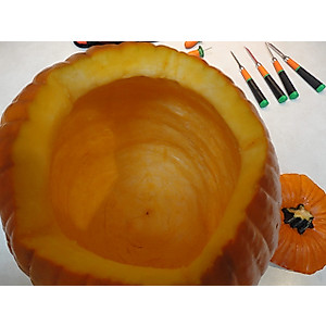 360 Pumpkin Products Ultimate Pumpkin Carving Ergonomic Scooper/Scraper and Detail scraper/clean up tool set. (1 Set of 2 tools)