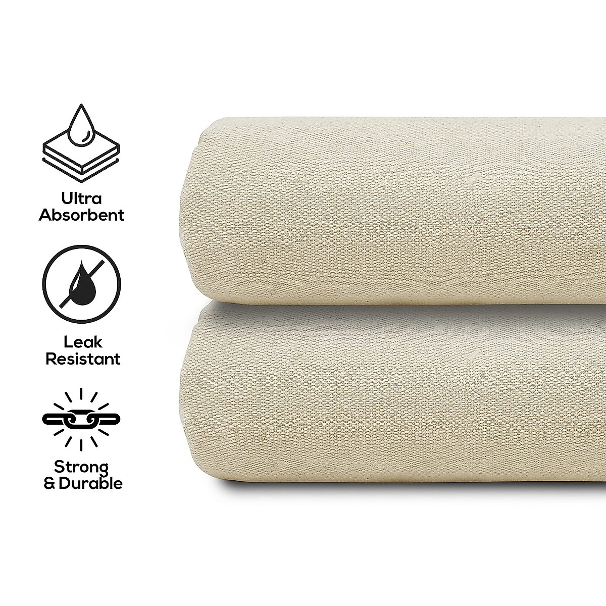 Textila Canvas Drop Cloth for Painting (Size 6x9 Feet - Pack of 2) Painters Drop Cloth for Painting, Furniture, Crutains & Floor Protection - All Purpose Thick Canvas tarp with Double Stitched Edges