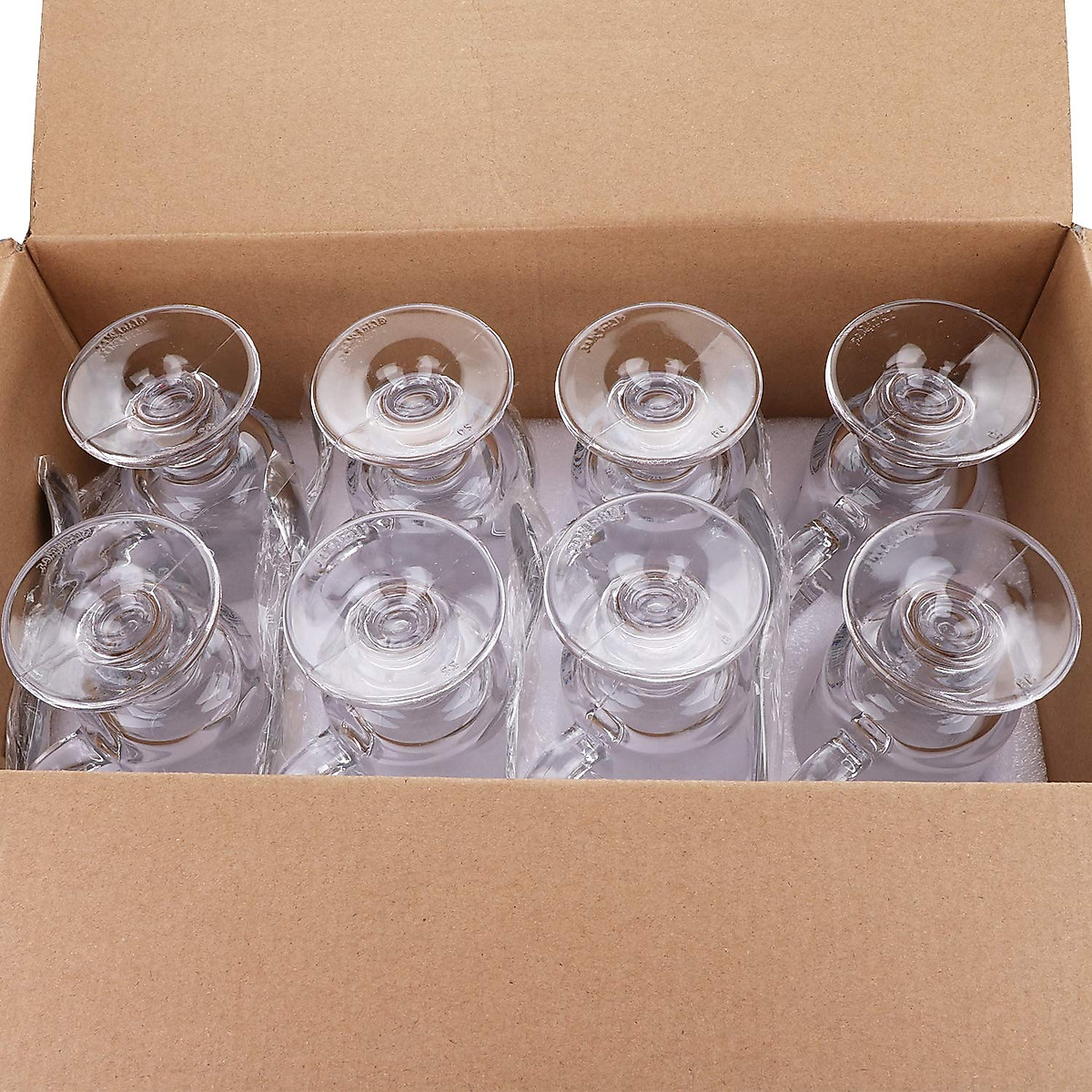 QAPPDA 8oz Coffee Mug, Glass Mugs With Handle,Clear Cups With Handle,Glass Cup Tea Cup Drinkware For Beer,Juice,Beverages,High Base Glass Latte Cups Cappuccino Mugs,Irish Coffee Mugs Set of 8 KTZB22…