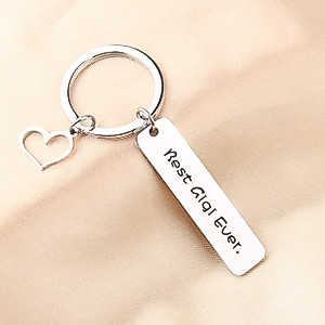 QIIER GiGi GIFT Best Gigi Ever Keychain Christmas Birthday Mother's Day Gift for Grandma (silver)