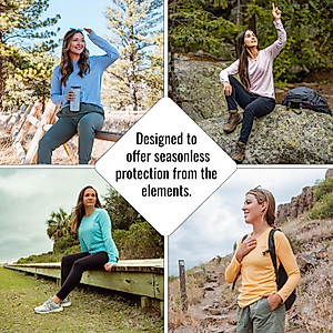 Vapor Apparel Women’s UPF 50+ UV Sun Protection Long Sleeve Performance Regular Fit T-Shirt for Sports and Outdoor, X-Large, Water Blue