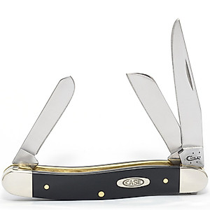 Case XX WR Pocket Knife Black Synthetic Medium Stockman Item #22413 - (2318 SS) - Length Closed: 3 5/8 Inches