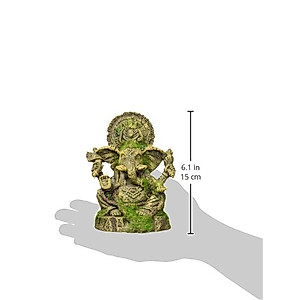 Blue Ribbon 006159 Exotic Environments Ganesha Statue with Moss