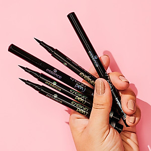 essence | 5-Pack Black Eyeliner Pen | Longlasting & Pigmented Liquid Formula | Glide-on & Precise Application | Felt Tip Applicator | Vegan & Paraben Free | Cruelty Free
