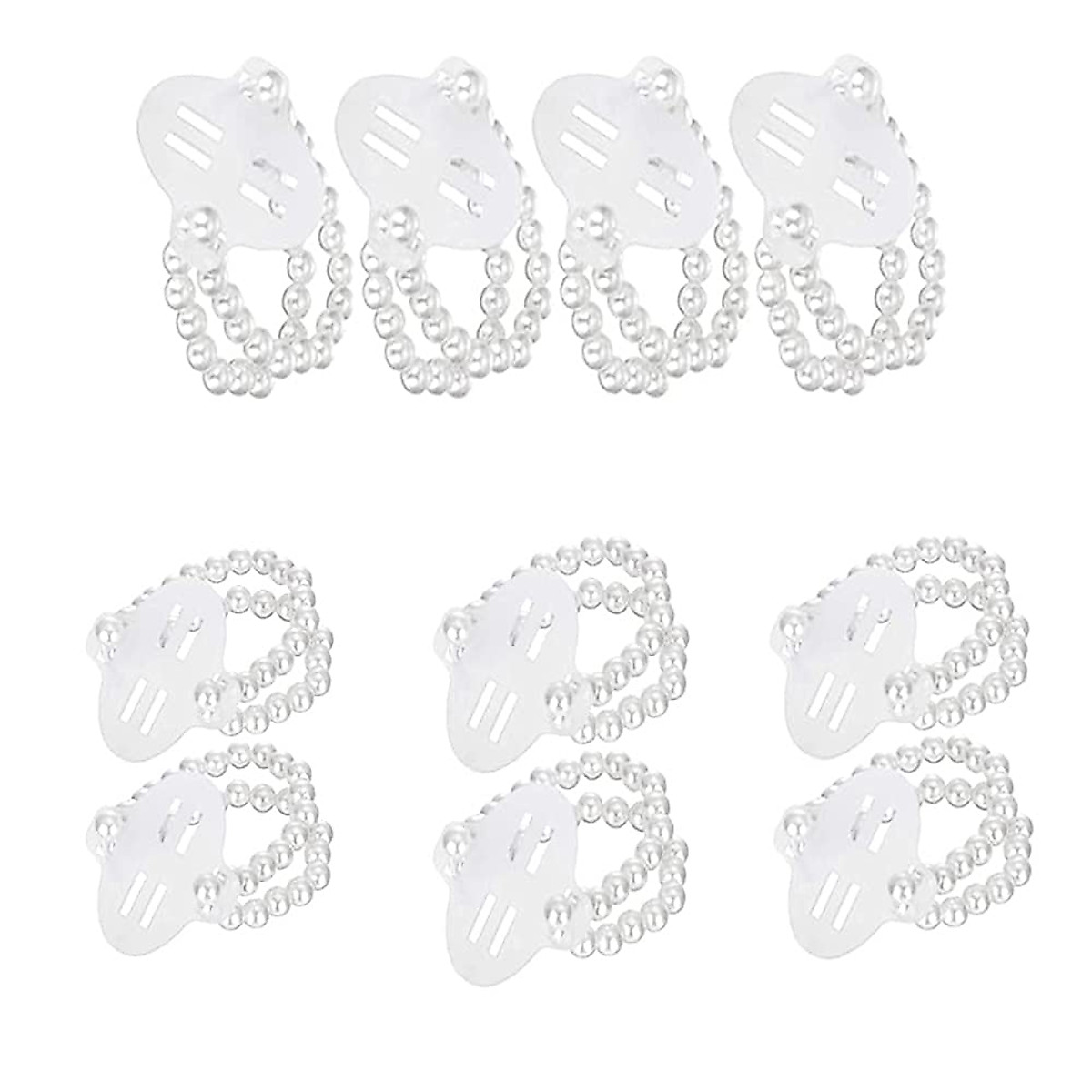 Lokusel 10Pcs Elastic Pearl Wrist Corsage Bands Wristlets Stretch Pearl Wedding Wrist Corsages DIY Decor Accessories for Wedding Festival Beach Party Prom Flowers Hair Accessories