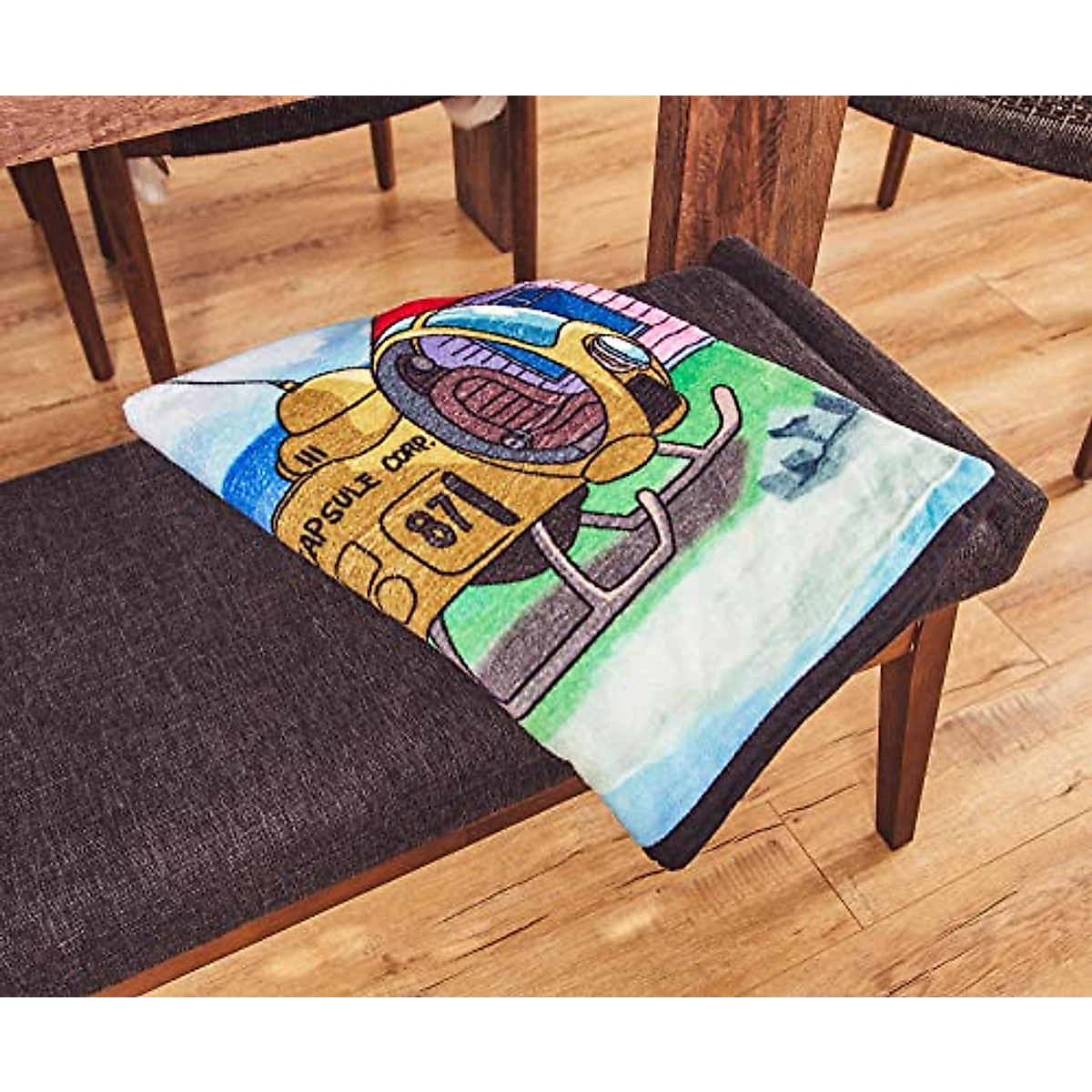 Dragon Ball Z Kame House Plush Throw Blanket | Fleece Blanket Cover, Cozy Sherpa Wrap For Sofa And Bed, Home Decor Room Essentials | Anime Manga Gifts And Collectibles | 45 x 60 Inches