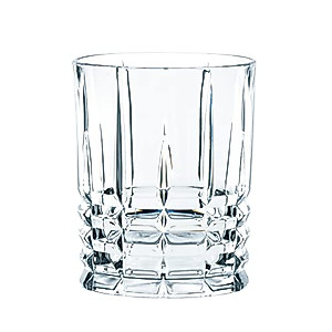 Nachtmann Highland Whisky Tumbler, Crystal Clear Glass, Set of 4 Glasses, 4 - Inch Drinking Cup for Fine Whiskies, Scotch, Cognac, and Rum, Rock Glasses, 12-Ounce, Dishwasher Safe