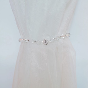 Strong Magnetic Curtain Tiebacks Crystal Acrylic Beaded Curtain Ties Curtain Tie Backs for Curtains Curtain Holdbacks Curtain Holders for Drapes Curtain Holdback for Home Office Bedroom 1pcs